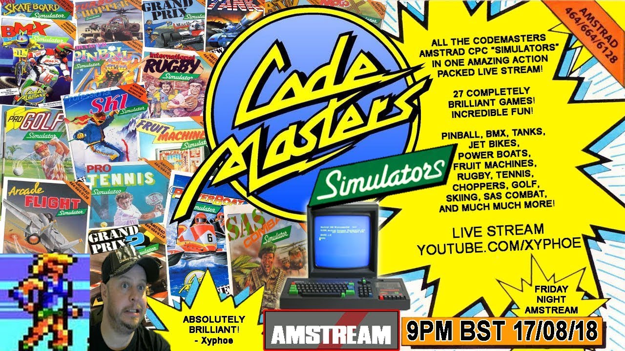 [AMSTRAD CPC] All The CODEMASTERS SIMULATORS On The Amstrad! #AMSTREAM ...