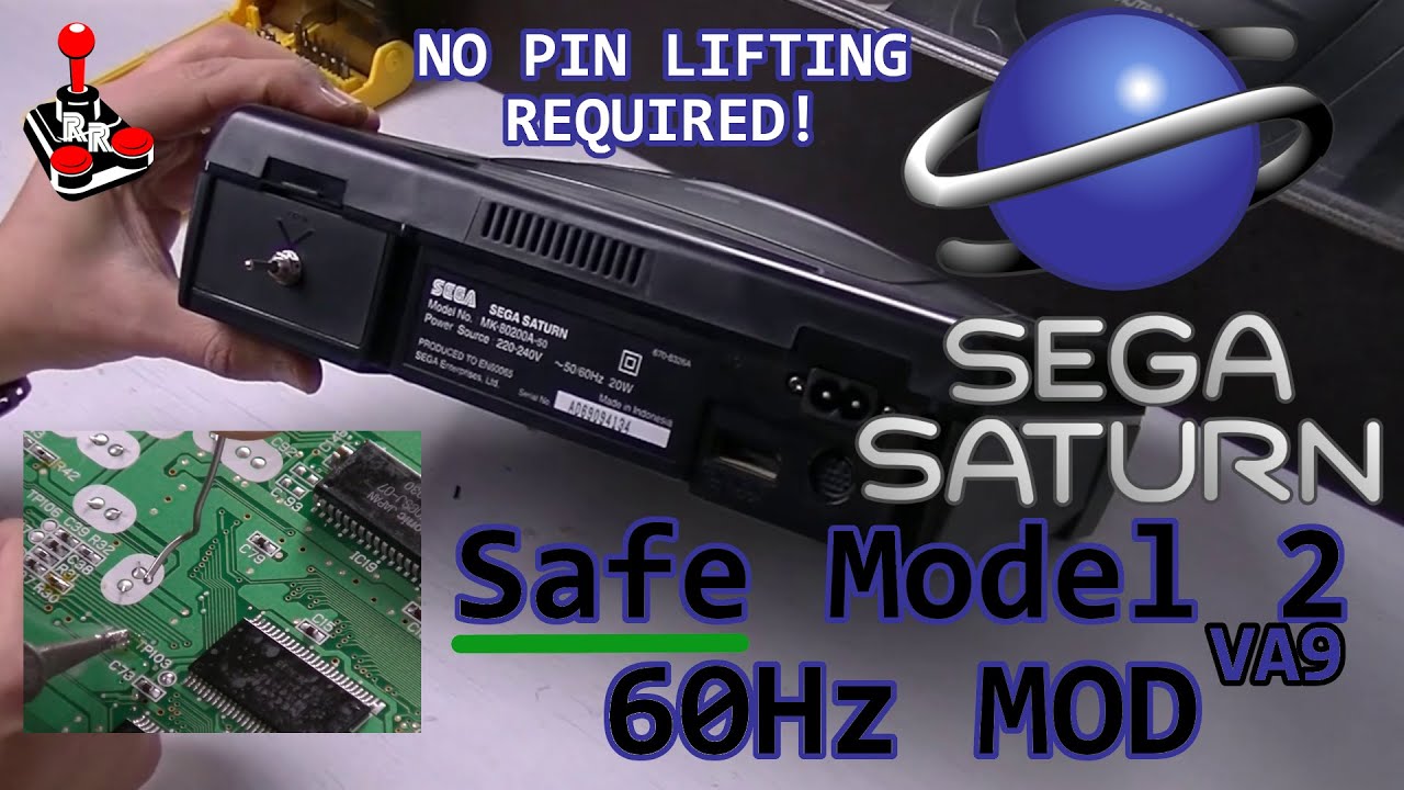 Sega Saturn Model 2 | SAFE VA9 Revision 60Hz Mod | Retrounlim