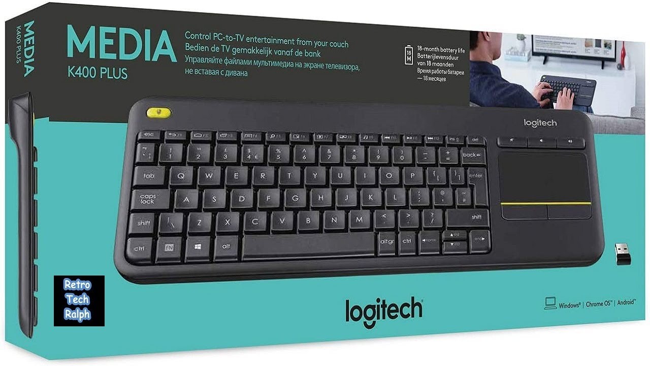 Logitech K400 Plus Wireless Keyboard with Touchpad Unboxing and quick ...