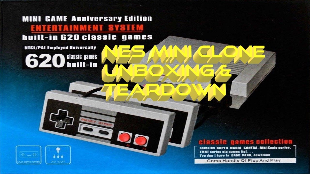 NES mini clone, Unboxing and Teardown | Retrounlim