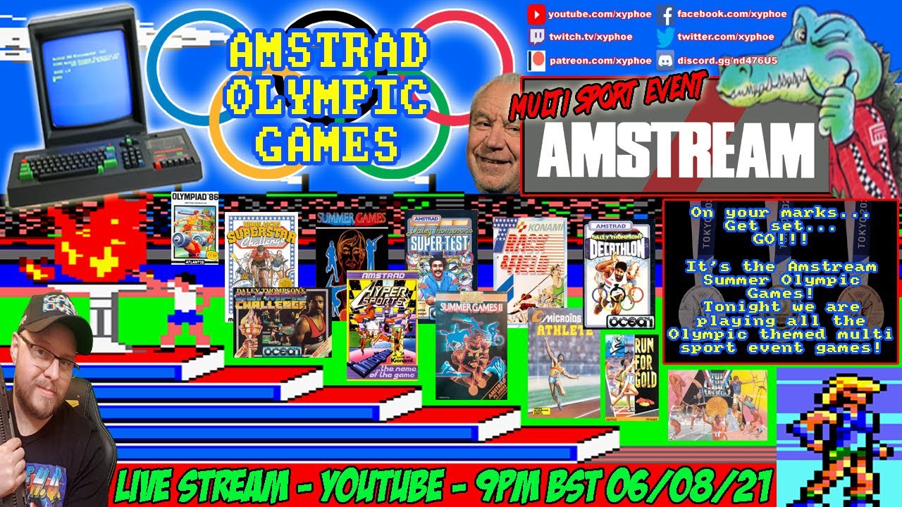 [AMSTRAD CPC] ⭐️ THE AMSTRAD OLYMPIC GAMES! 🏅 AMSTREAM! 🕹 All The Multi ...