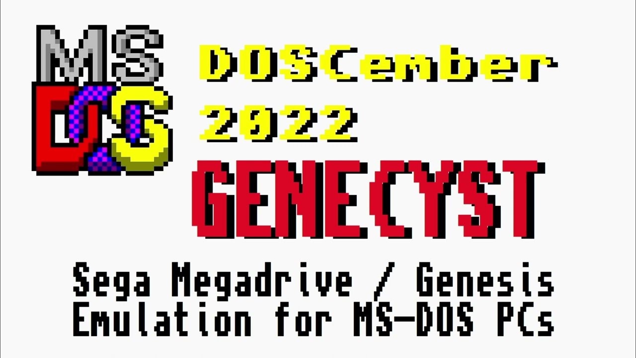 Mark's DOSCember 2022 Video - Genecyst Genesis Emulator On MS-DOS For ...