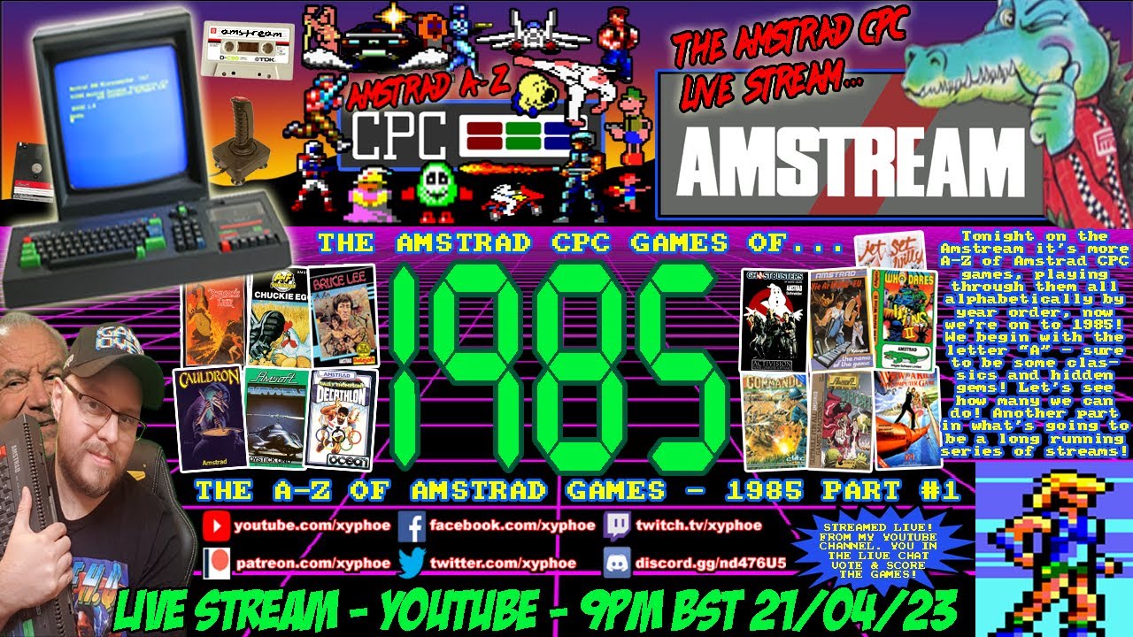 [AMSTRAD CPC] ⚡️AMSTREAM 🕹️ The A-Z Of Amstrad CPC Games - ⭐️1985⭐️ Part #1 - Let's Begin '85 ...