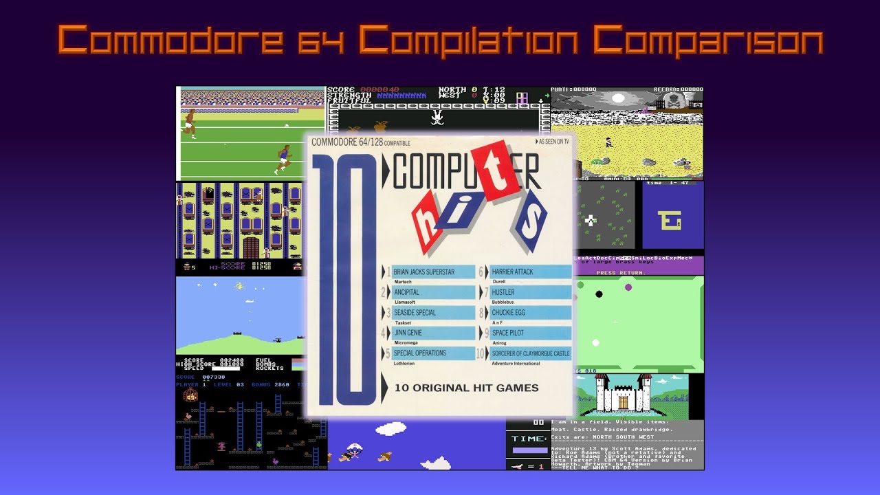 Commodore 64 Compilation Comparison: 10 Computer Hits (1985) | Retrounlim