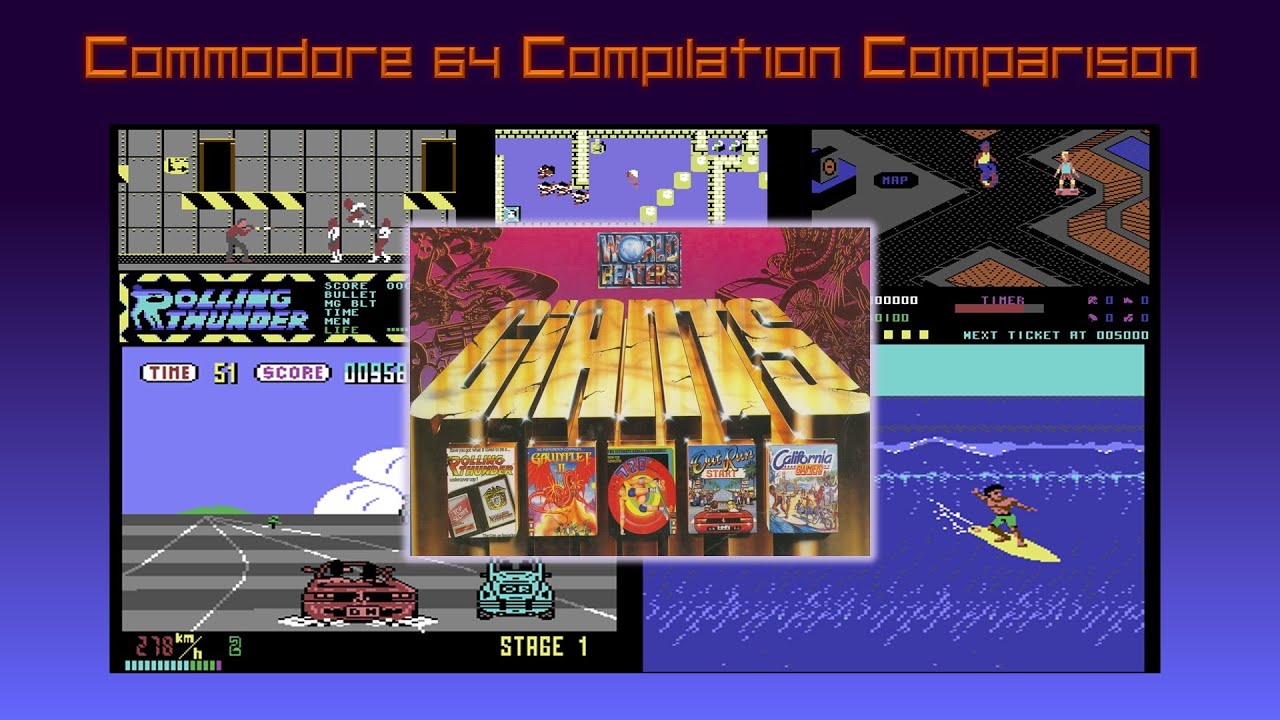 Commodore 64 Compilation Comparison: Giants (1988) | Retrounlim