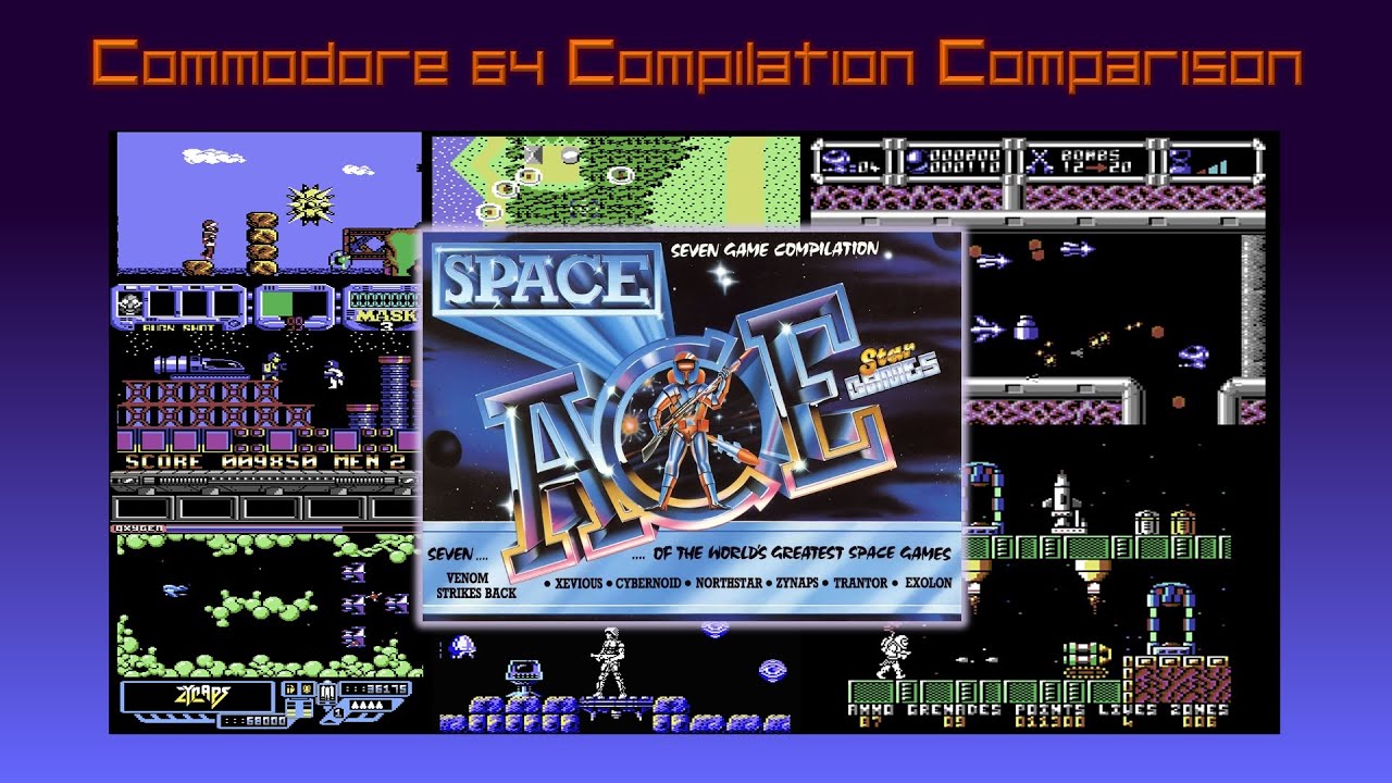 Commodore 64 Compilation Comparison: Space Ace (1988) | Retrounlim
