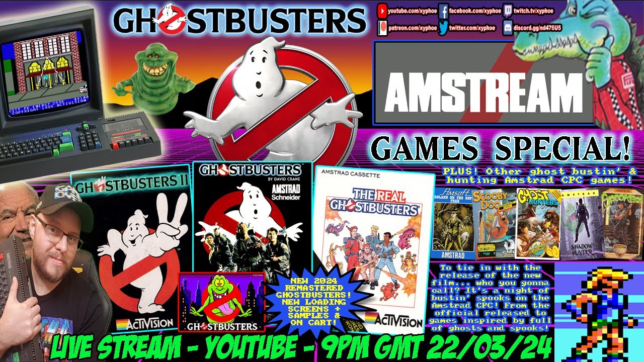 [AMSTRAD CPC] ⚡️AMSTREAM 👻GHOSTBUSTERS GAMES SPECIAL!⭐️ + Other Ghost ...