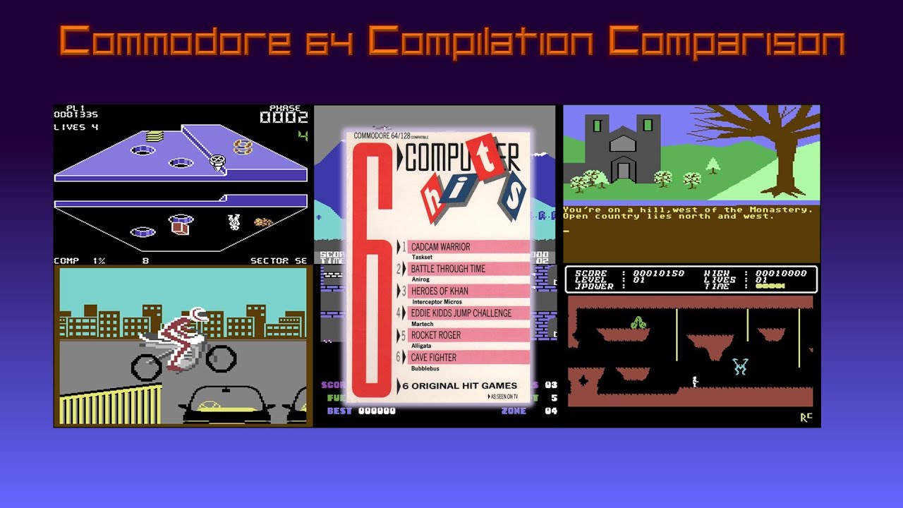 Commodore 64 Compilation Comparison: 6 Computer Hits (1985) | Retrounlim