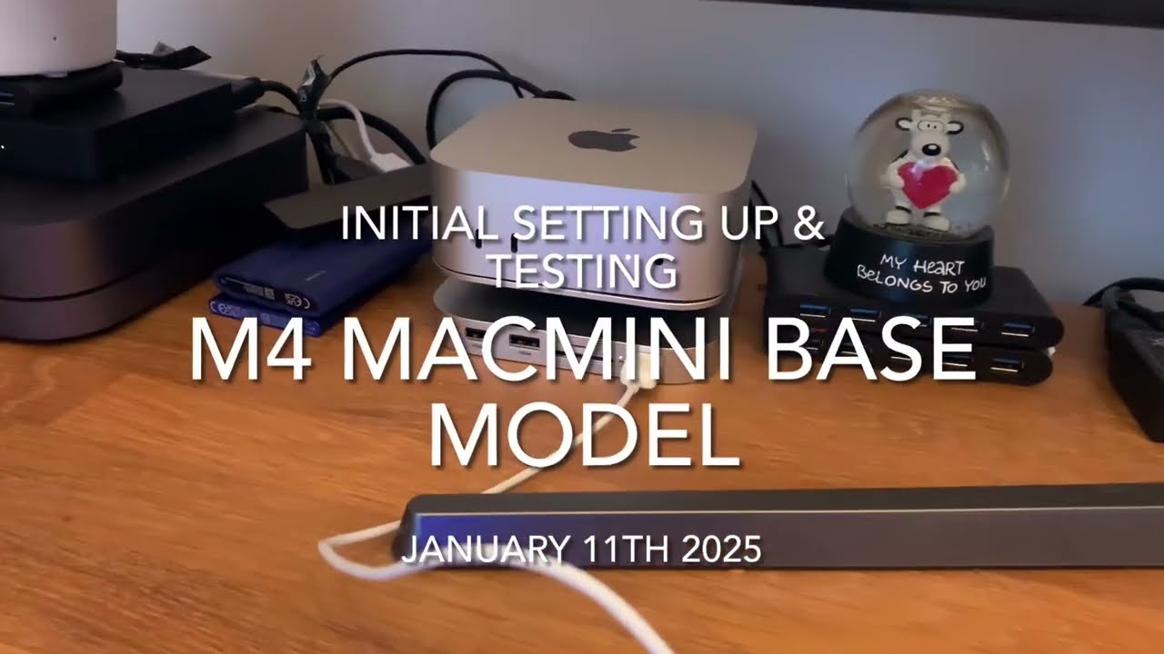 M4 MacMini Base-model, initial view at my desk-setup & configuration (incl rnd bonus footage ...