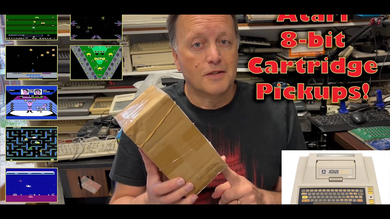 Atari 8-bit Cartridges (Jr Pac-Man, Choplifter, Dreadnought Factor ...