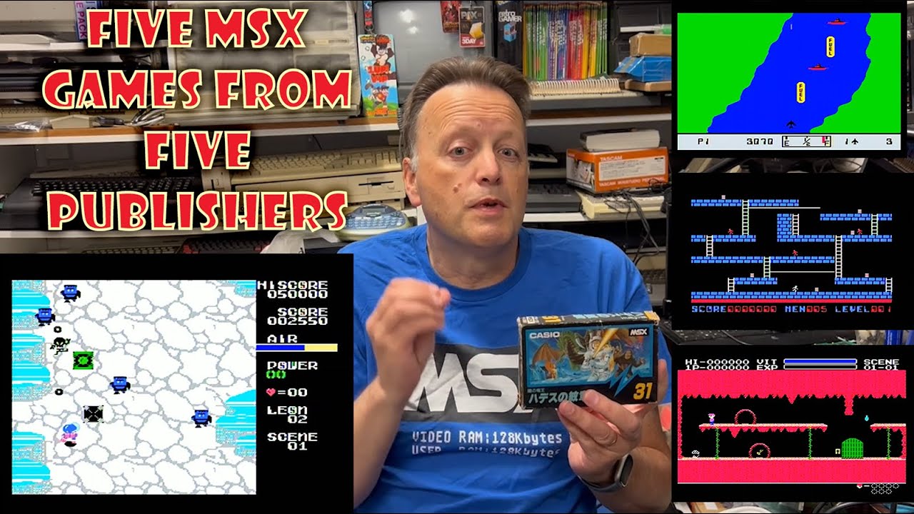 MSX 5 Games from 5 Different Publishers (Mappy, Seal of Hades, Goonies ...