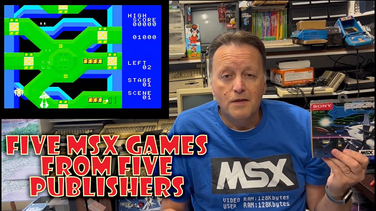 5 MSX Games from 5 Publishers (Scion, Moon Patrol, Kings Valley, Stone ...